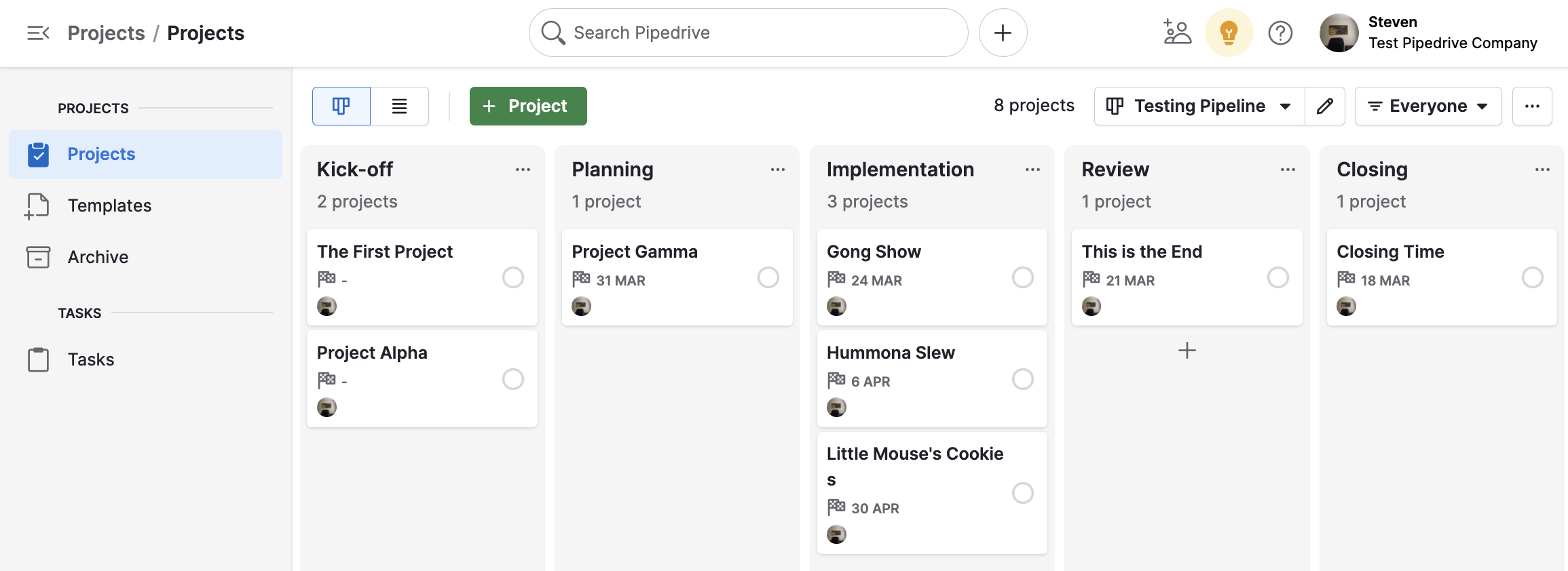 Projects do Pipedrive - Knowledge Base | Pipedrive